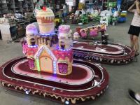 China Coin Operated Kids Riding Machine /  Electronic Castle Rotation Train Go Round Carousel for sale