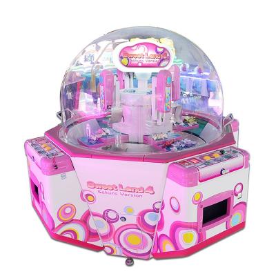 China Gift Crane Toy Grabber Candy Claw Machine Four Players English Language for sale