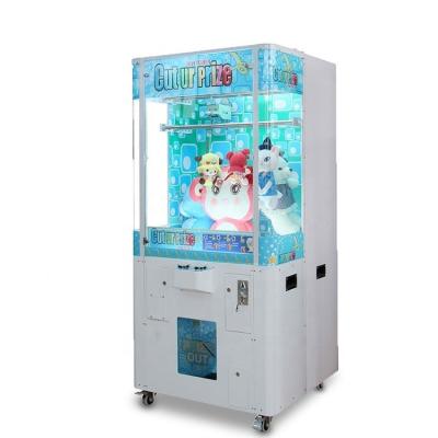 China Fancy Cutter Prize Push Box Win Vending Game Machine Metal + Tempering Glass Material for sale