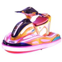 China Colorful Plastic Parent Kids Arcade Machine Exciting Moto Ride Boat Bumping Portable for sale