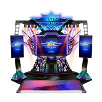 China Douple Players PK Coin Operated Arcade Dance Machine For Playground for sale