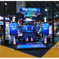 China Douple Players PK Coin Operated Arcade Dance Machine For Playground for sale