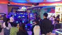 China Douple Players PK Coin Operated Arcade Dance Machine For Playground for sale