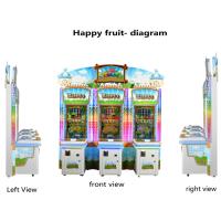 China 3 Players Redemption Arcade Machines Adjustable Difficulty Happy Fruits Coin Ticket Lottery Dispenser Video Game Machine for sale