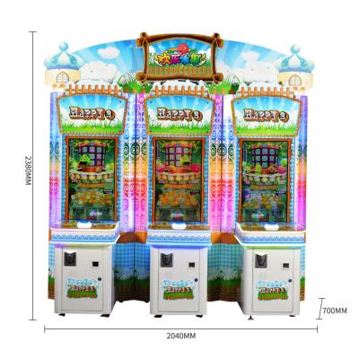 China 3 Players Redemption Arcade Machines Adjustable Difficulty Happy Fruits Coin Ticket Lottery Dispenser Video Game Machine for sale