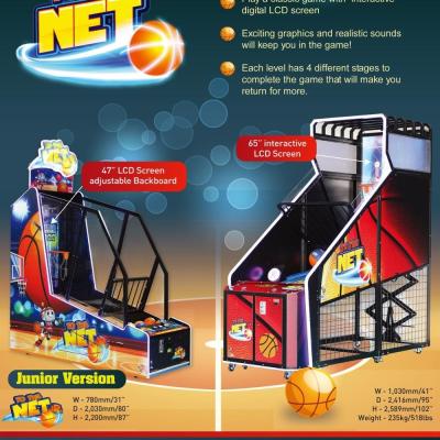 China 65 Inch LCD Arcade Street Basketball Shooting Game Machine for sale