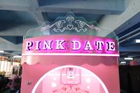 China Pink Date Arcade Coin Operated Claw Toy Crane Machine for sale