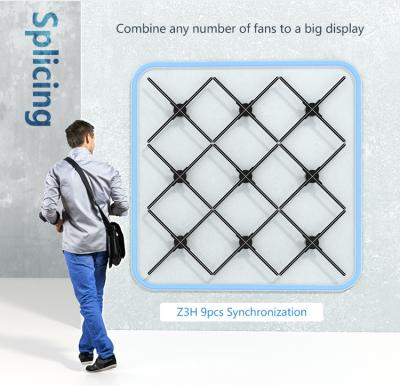 China 65cm 3d Hologram Display Time Switch Split Video Wall Fan Screen for sale