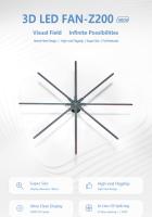 China Huge Size LED Hologram Fan Outdoor Waterproof 3D LED Fan 150CM / 180CM for sale