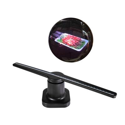 China 12V 3D Spinning LED Hologram Aluminum Material SD Card Content Upload For Advertising for sale