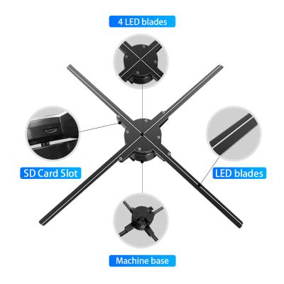 China Wifi Remote Control 65w Holographic 3D Led Fan Display for sale