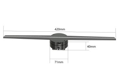 China 2 Blades 450*224 15W 43cm Hologram Advertising Display for sale