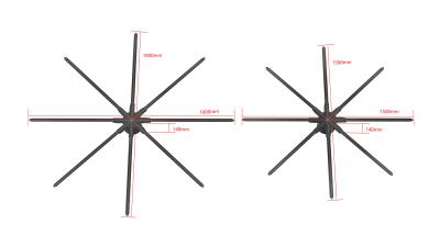 China 8 Blades Spinning LED Hologram 320w 3D Hologram Fan For Advertising for sale