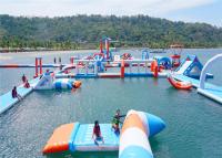China Kids Inflatable Floating Water Park Playground 	40m Width 80m Length Logo Custom for sale