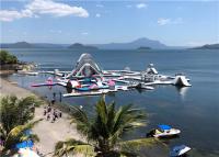 China Lake Pool Colorful Inflatable Amusement Park Long Range With Trampolines Slides for sale