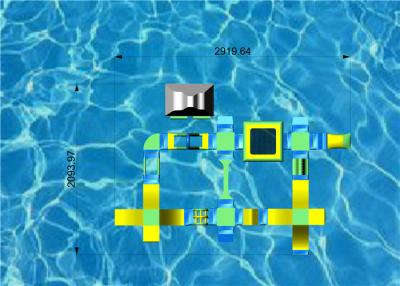 China Custom Inflatable Floating Water Park Stable PVC 0.9mm Tarpaulin Material for sale