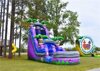 China Summer Inflatable Water Slides For Adults Blue Purple Color Customized Size for sale