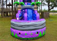 China Summer Inflatable Water Slides For Adults Blue Purple Color Customized Size for sale