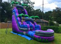 China Summer Inflatable Water Slides For Adults Blue Purple Color Customized Size for sale