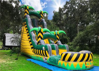 China Air Blow Commercial Inflatable Water Slides 0.55mm PVC Tarpaulin Material for sale
