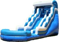 China Backyard Fun Giant Water Slide Wet Dry On Ground 8*4*5m Dimension Large People Capactiy for sale