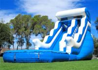 China Backyard Fun Giant Water Slide Wet Dry On Ground 8*4*5m Dimension Large People Capactiy for sale