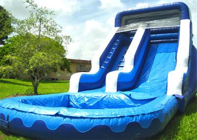 China Backyard Fun Giant Water Slide Wet Dry On Ground 8*4*5m Dimension Large People Capactiy for sale