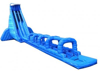 China Single Lane Air  Bouncy Water Slide , Inflatable Lake Slide Slippery Adventurous for sale