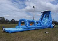 China Single Lane Air  Bouncy Water Slide , Inflatable Lake Slide Slippery Adventurous for sale