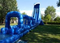 China Single Lane Air  Bouncy Water Slide , Inflatable Lake Slide Slippery Adventurous for sale