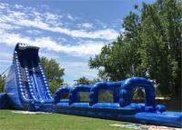 China Single Lane Air  Bouncy Water Slide , Inflatable Lake Slide Slippery Adventurous for sale