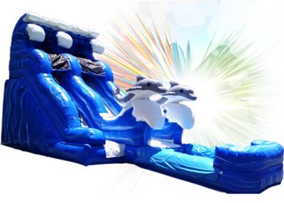 China High Safety Outdoor Water Slide , Commercial Slip And Slide Dolphin Design Lead Free for sale