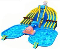 China Ground Amazing Inflatable Amusement Park 25*20*8.5m With Two Small Pools for sale