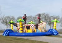 China Exciting Inflatable Amusement Park Adventurous Customizable Design With Centre Slide for sale