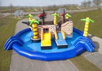 China Exciting Inflatable Amusement Park Adventurous Customizable Design With Centre Slide for sale