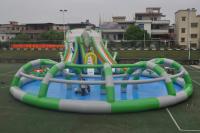 China Multicolor Inflatable Water Theme Park Playground Heat Resistance High Safety for sale