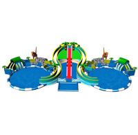 China Dinosaur Theme Inflatable Amusement Equipment Park Auatic Dual Kds Pools for sale