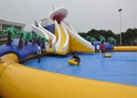 China Blow Up Inflatable Aqua Park , Inflatable Backyard Water Park 20*18m Dimensional Stable for sale