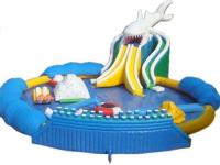 China Blow Up Inflatable Aqua Park , Inflatable Backyard Water Park 20*18m Dimensional Stable for sale