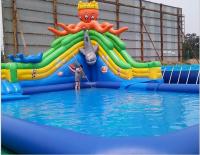 China PVC Tarpaulin Outdoor Inflatable Amusement Park Robust Framework Simple Operation for sale