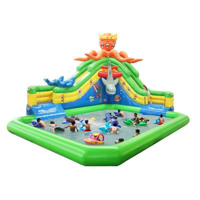 China PVC Tarpaulin Outdoor Inflatable Amusement Park Robust Framework Simple Operation for sale