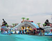 China OEM Giant Fun Water Parks Three Pools Equipped Wide Vivid Color Image for sale