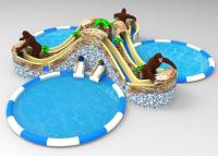 China OEM Giant Fun Water Parks Three Pools Equipped Wide Vivid Color Image for sale