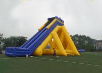 China Aquatic Giant Bouncy Slide , Inflatable Wet Slide Long Slip Way High Elastic for sale