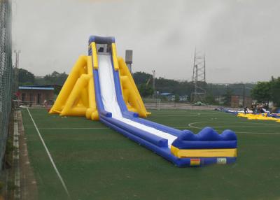 China Aquatic Giant Bouncy Slide , Inflatable Wet Slide Long Slip Way High Elastic for sale