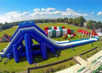 China High Safety Giant Inflatable Slip And Slide , Inflatable Slippery Slide CE Certificated for sale