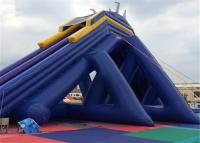 China Amusement Park Huge Inflatable Water Slide 0.55mm Thickness PVC Material for sale
