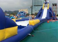 China Amusement Park Huge Inflatable Water Slide 0.55mm Thickness PVC Material for sale