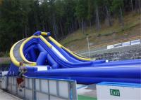 China 3 Lanes Inflatable Giant Slide , Pool Blow Up Water Slide Massive For Beach Shore for sale