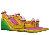 China Jumping Commercial Grade Blow Up Water Slide Pink Color Double Lane Customized for sale